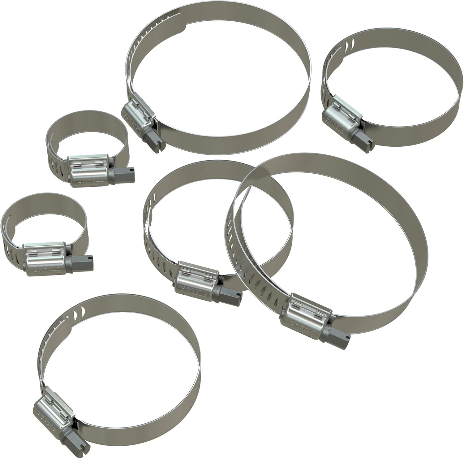 Breeze - Fascette stringitubo in acciaio inox V2A W4, 60-80 mm, 2 pezzi ...