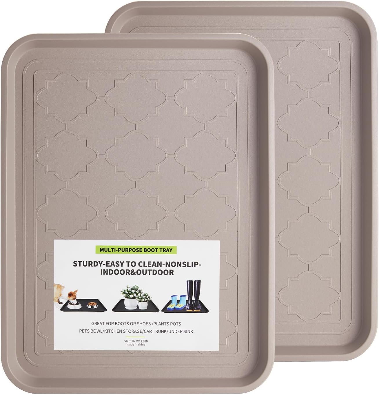 Amazon.com: PETABBY Boot Tray 2 Packs All Seasons Multi-Purpose ...