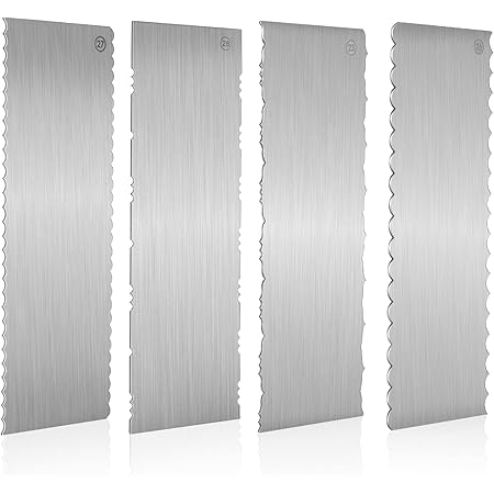 Amazon.com: 8 Pieces Clear Acrylic Cake Scraper, 6Pcs Icing Scraper ...