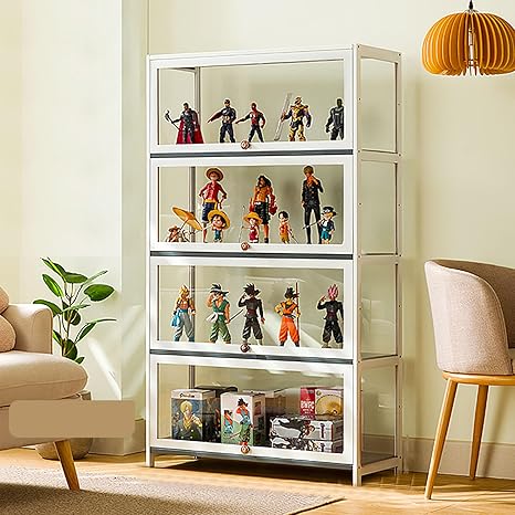 Amazon.com - ZMHPLKH Display Cabinet with Glass Doors Curio Cabinet ...
