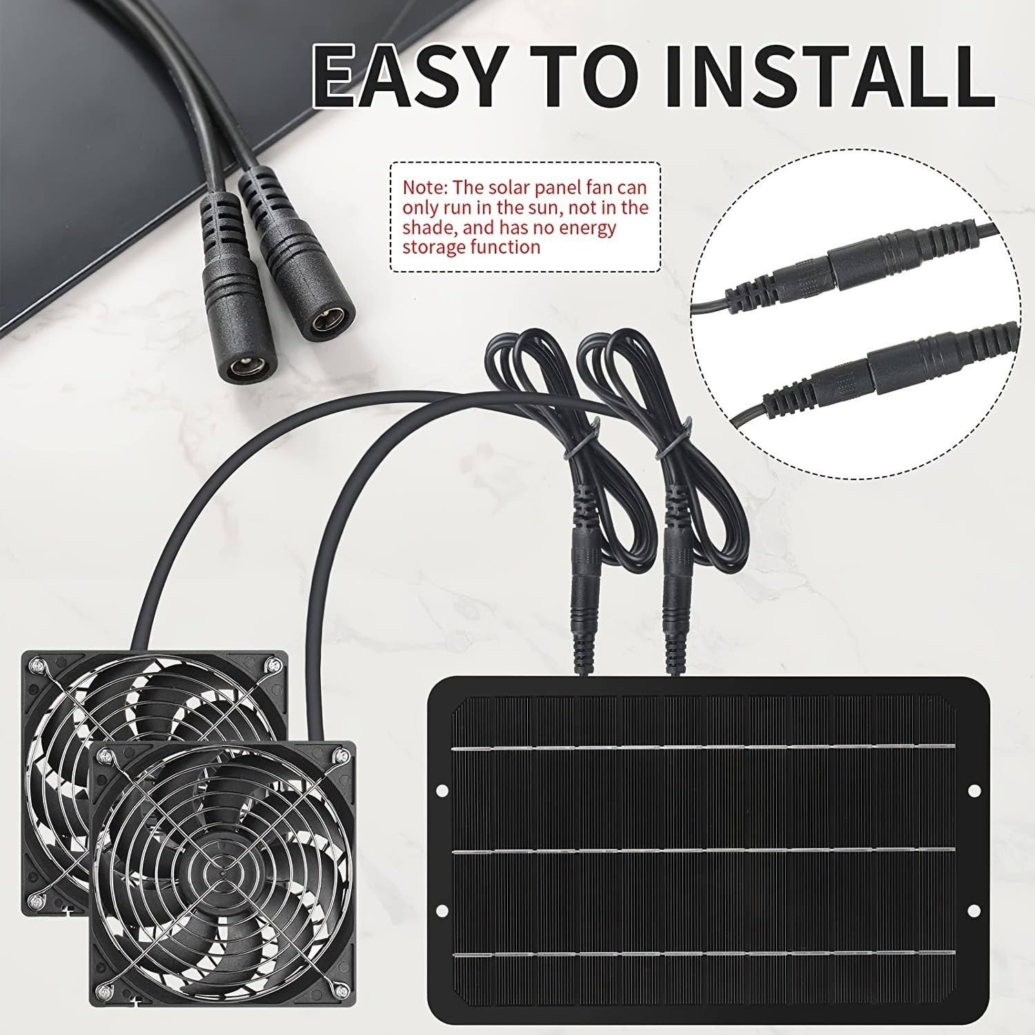 Solar Fan For Circulating Heater