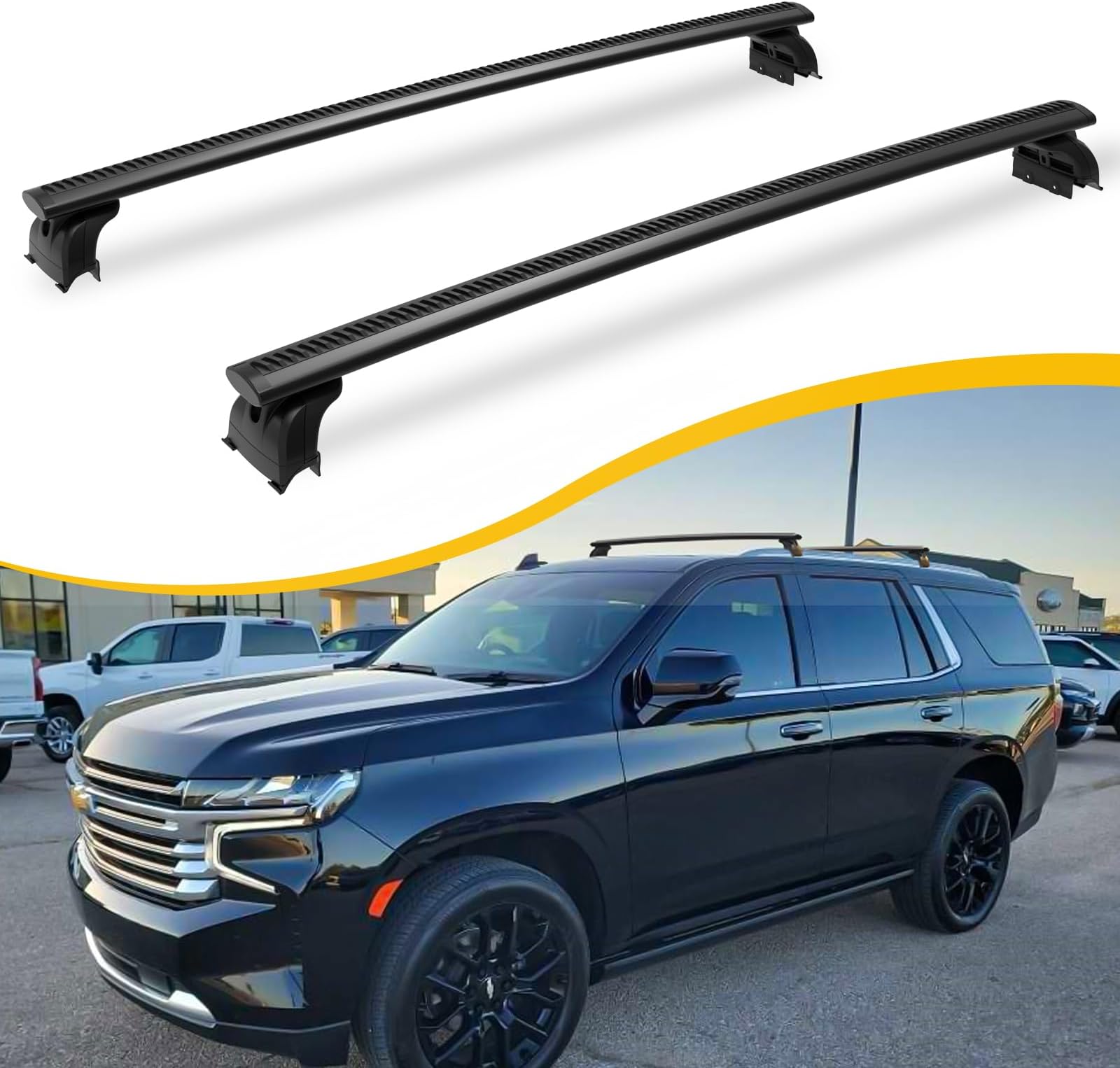 Amazon.com: Roof Rack Cross Bars Compatible with 2021-2024 Chevy Tahoe ...