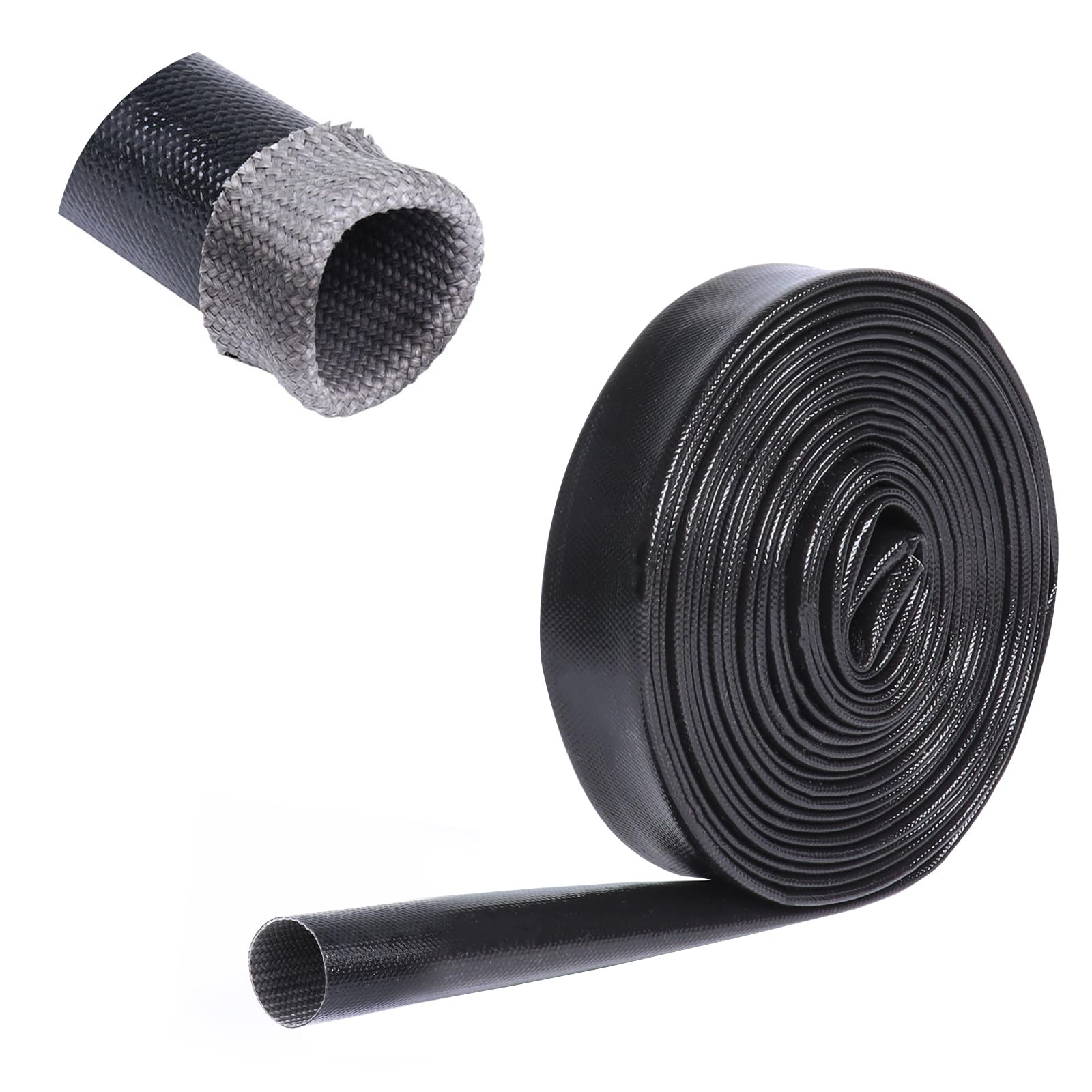 Amazon.com: Fourub Heat Shield Sleeve 5/8", 8 Feet Silicone Coated ...
