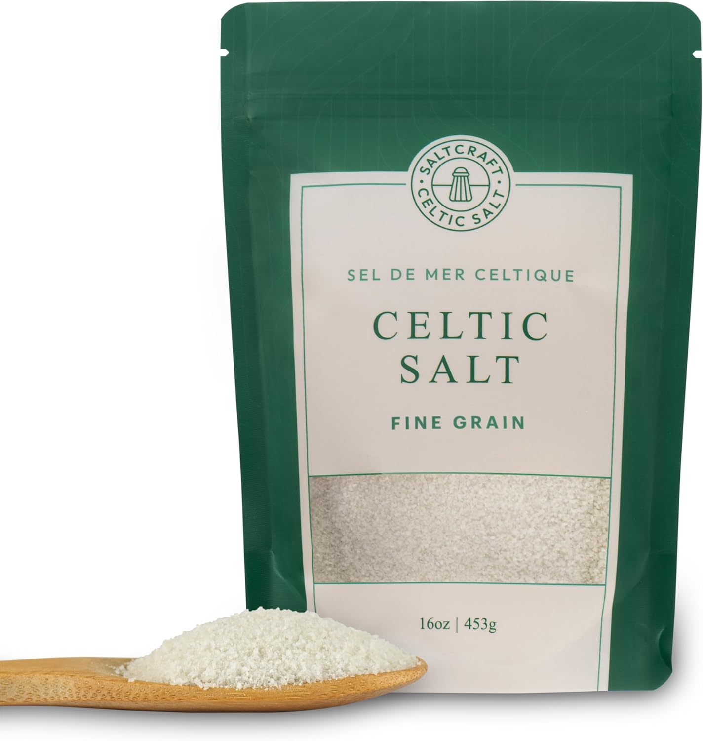 SALTCRAFT CELTIC SALT - Celtic Salt, Fine Grain Crystals, Low Sodium 20 ...