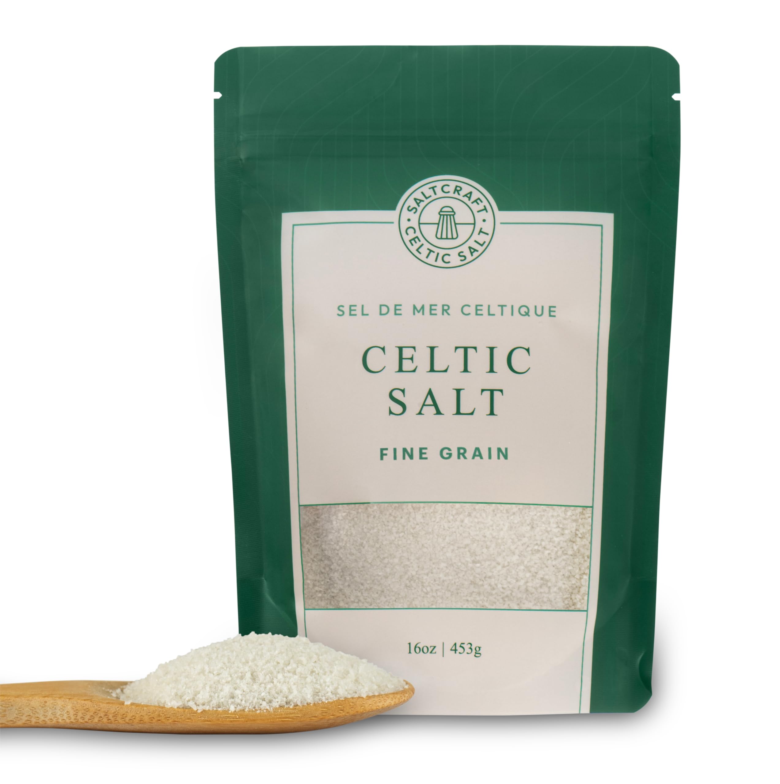 SALTCRAFT CELTIC SALT - Celtic Salt, Fine Grain Crystals, Low Sodium 20 ...