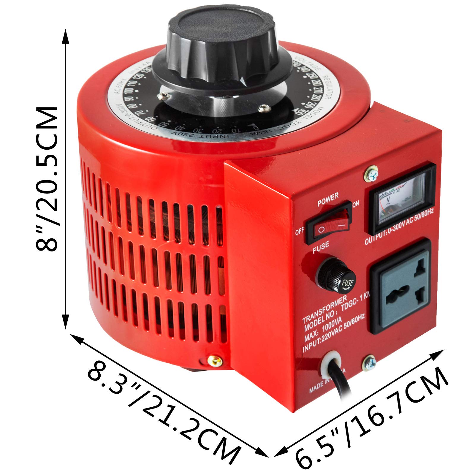 Buy FlowerW 1KVA Variable Output Transformer 220V AC w/Copper Coil ...