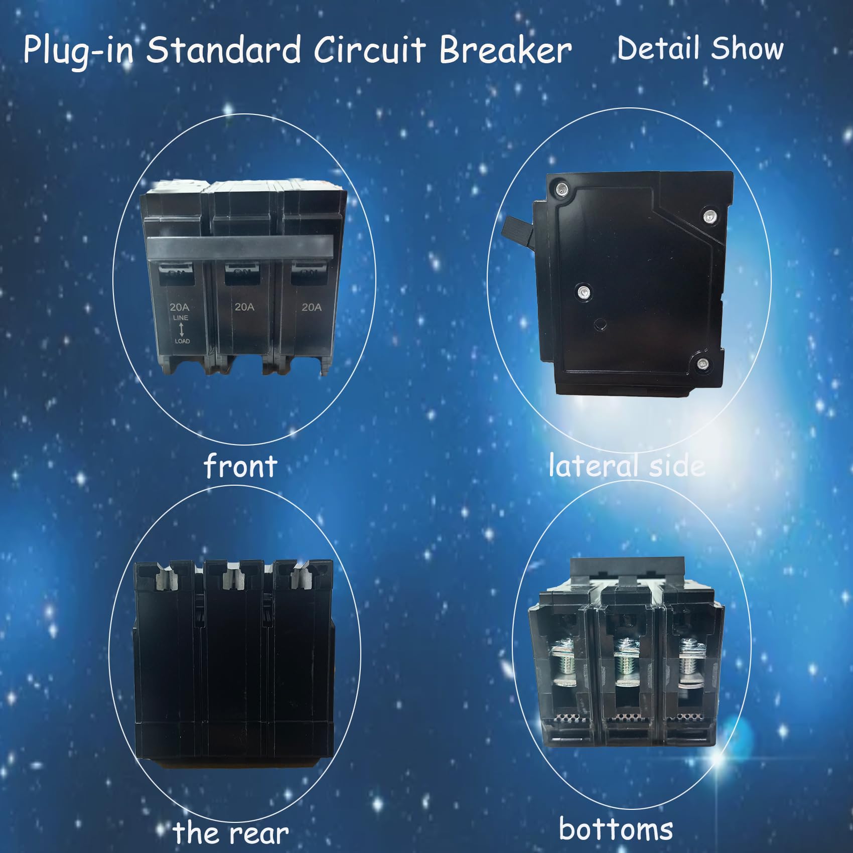 Snapklik.com : Q320 Circuit Breaker, 3 Pole 20-Amp, 120/240v, Fit For ...