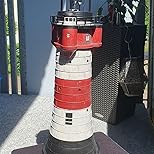 Westerholt Solar Leuchtturm Roter Sand mit rotierendem Led-Reflektor 50 cm : Amazon.de: Beleuchtung