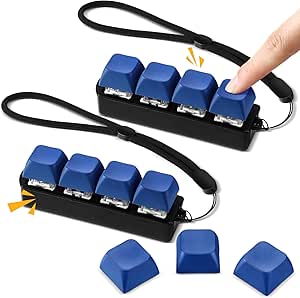 Amazon.com: Ferreve 2 Pcs Keyboard Fidget Toy Four-Button Clicker ...