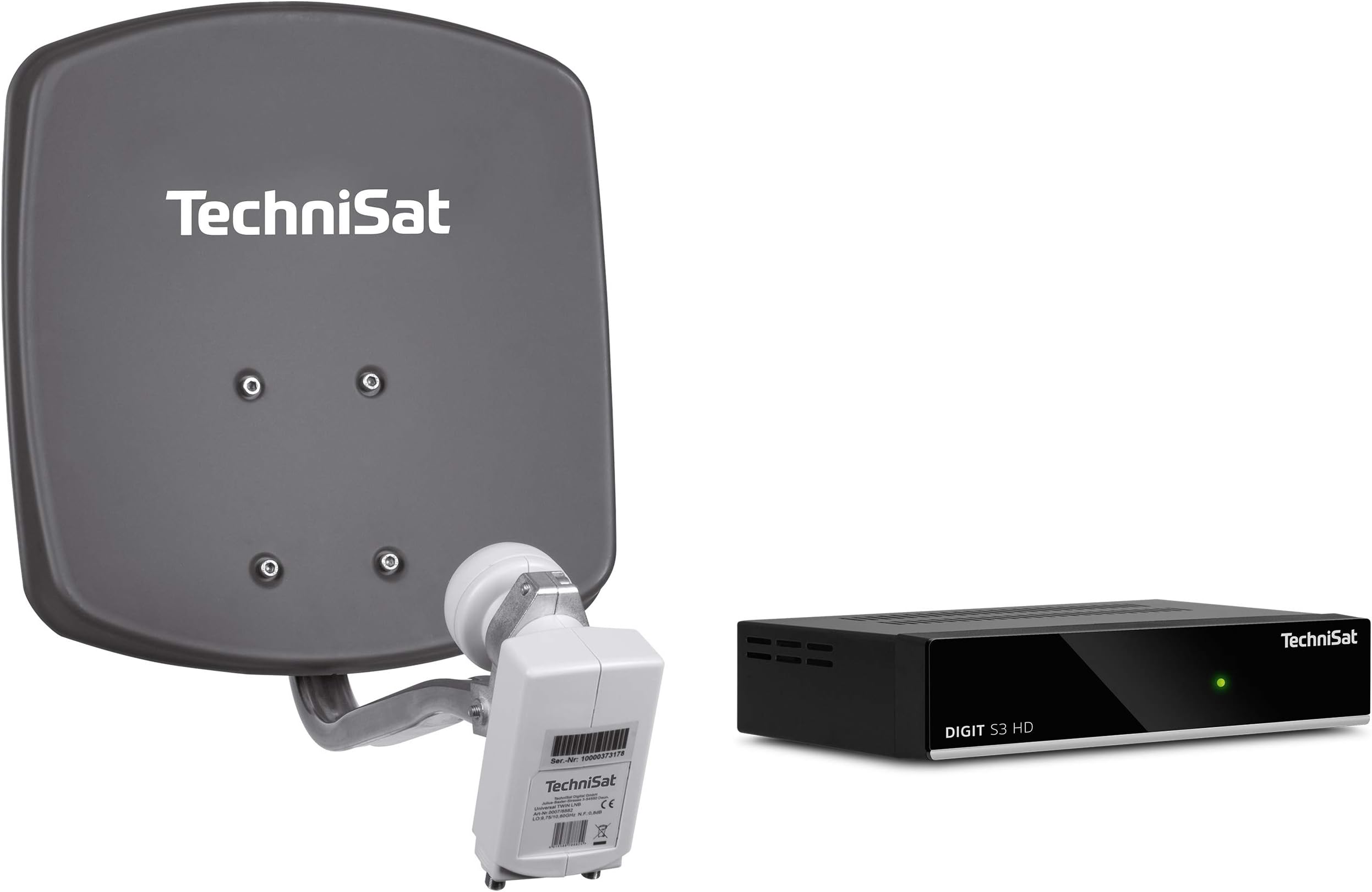 TechniSat DIGIDISH 33 – Satelliten-Schüssel Komplettset mit HD Receiver ...