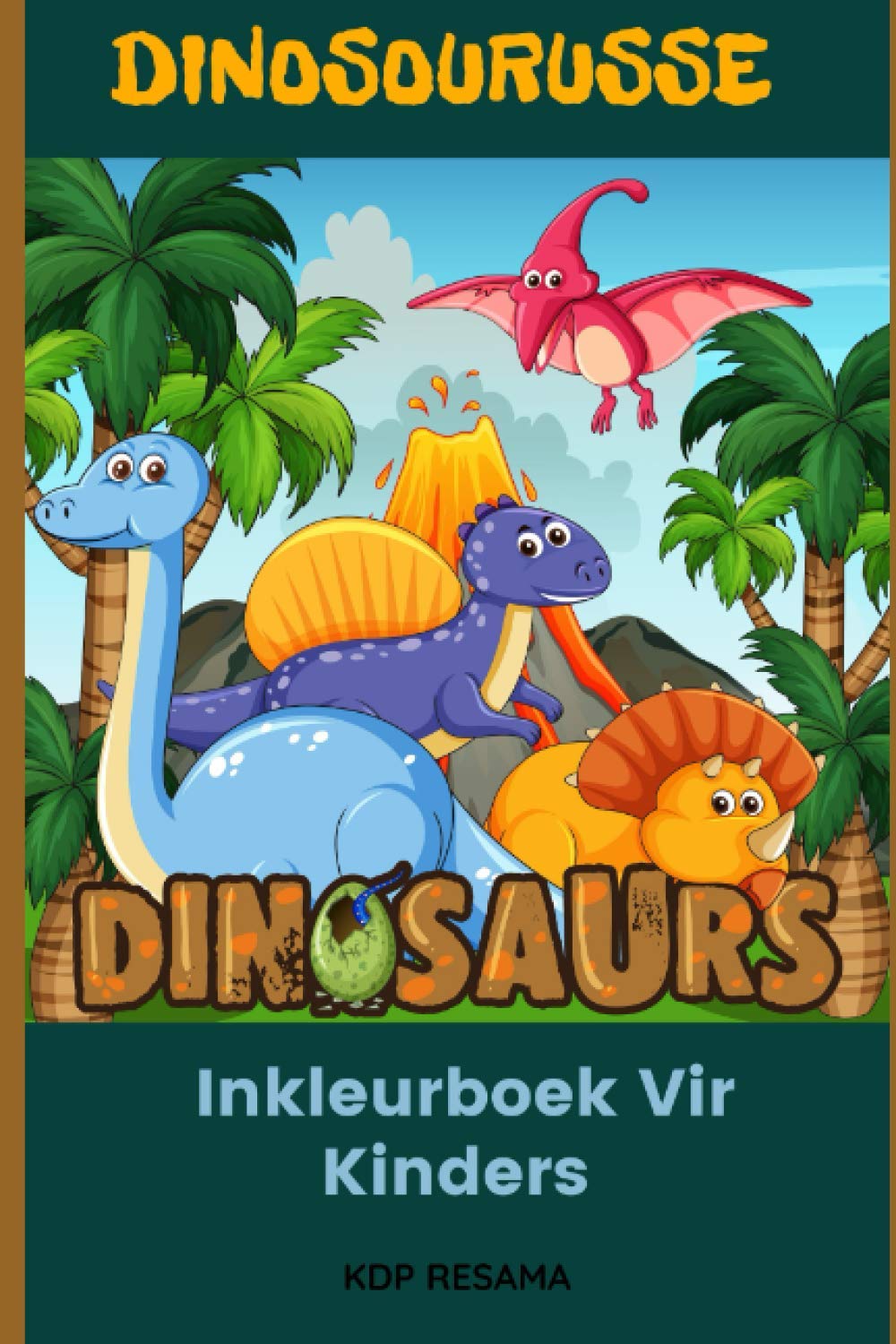 Dinosourusse Inkleurboek Vir Kinders Kleurboek Vir Kinders Oefenboek N ...