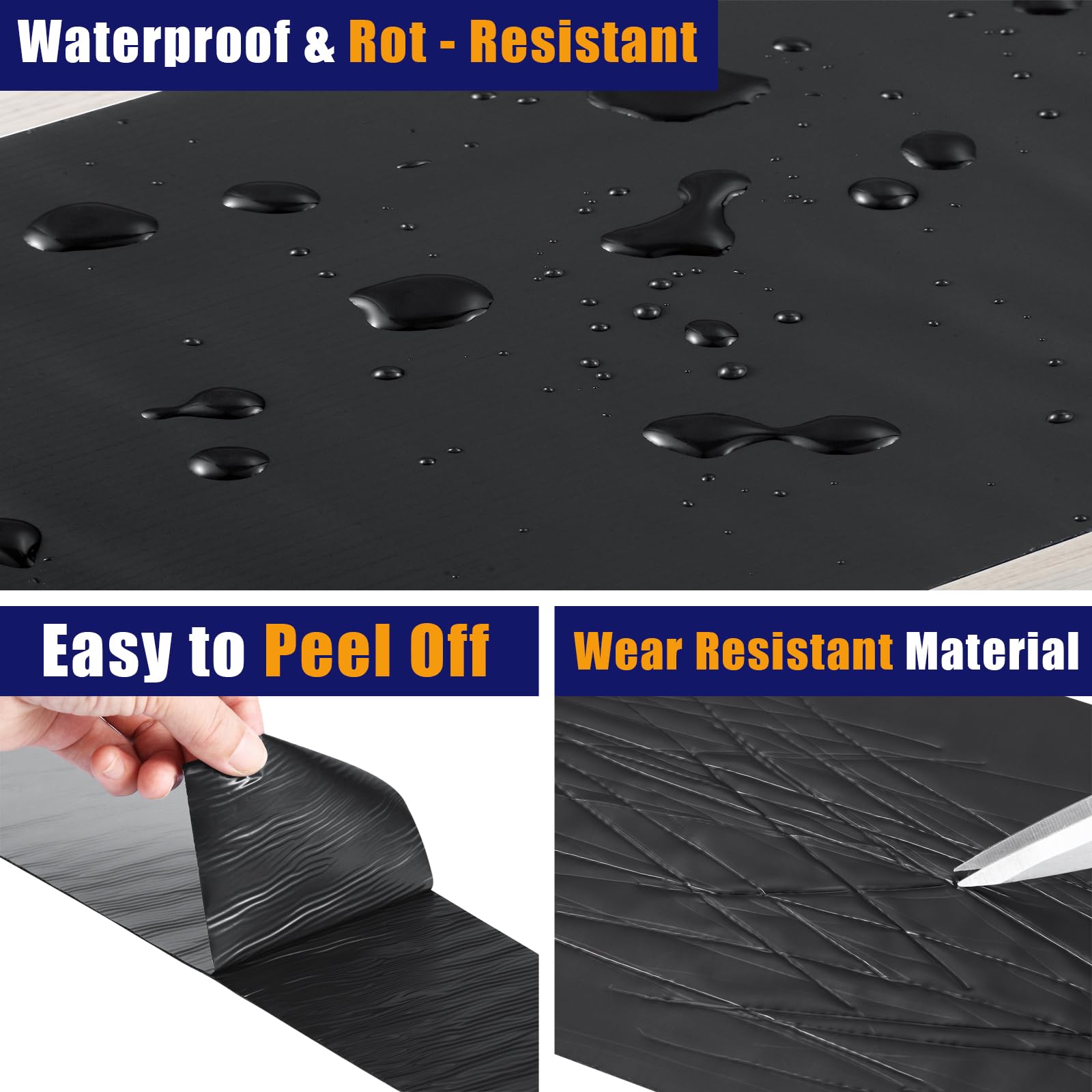 Snapklik.com : Butyl Sealant Tape, RV Roof Tape Black, 4 Inch X 50 Feet ...