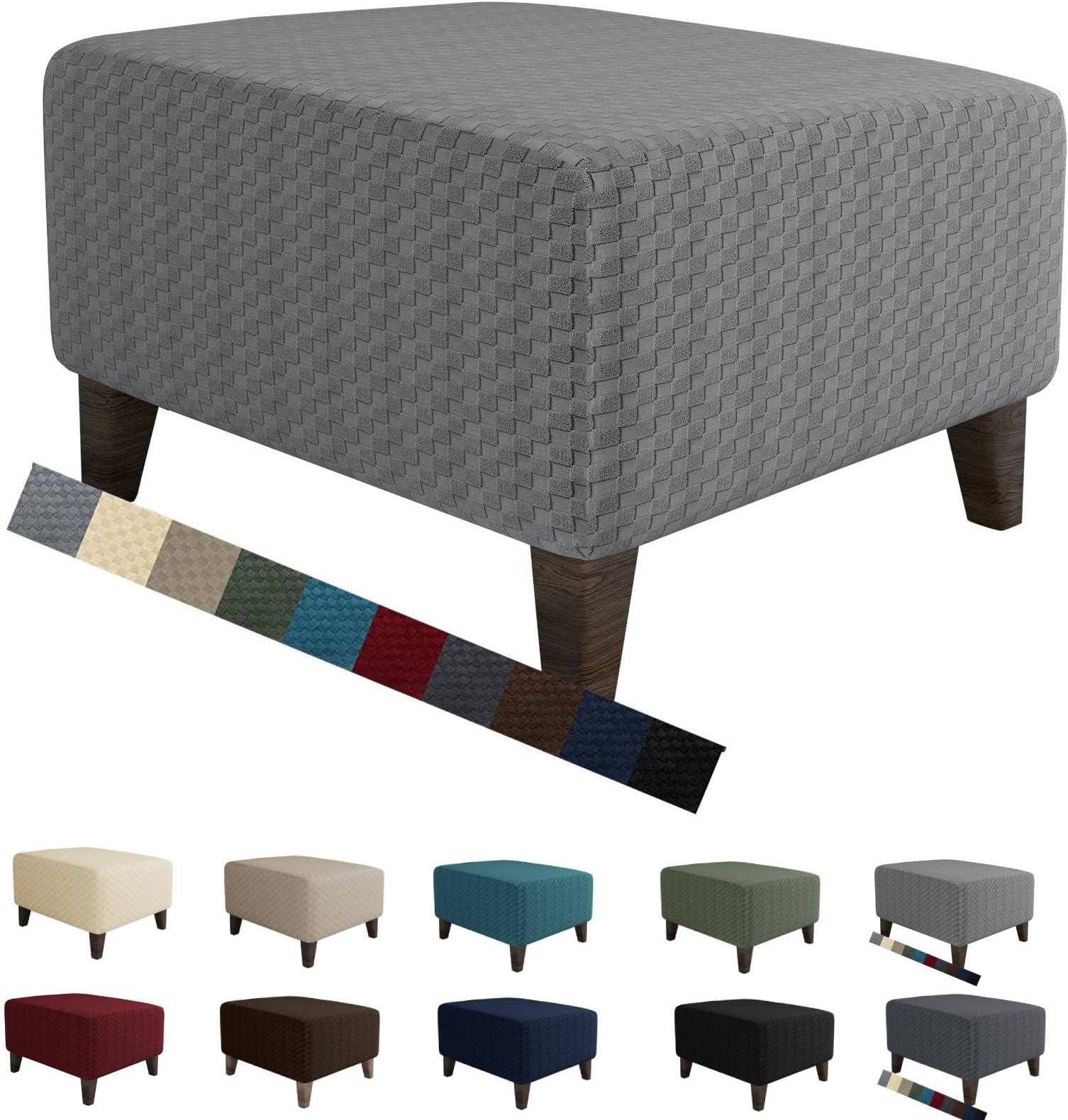 Amazon.com: The Cotton Ottoman Slipcover Replacement. It Fits Pottery ...