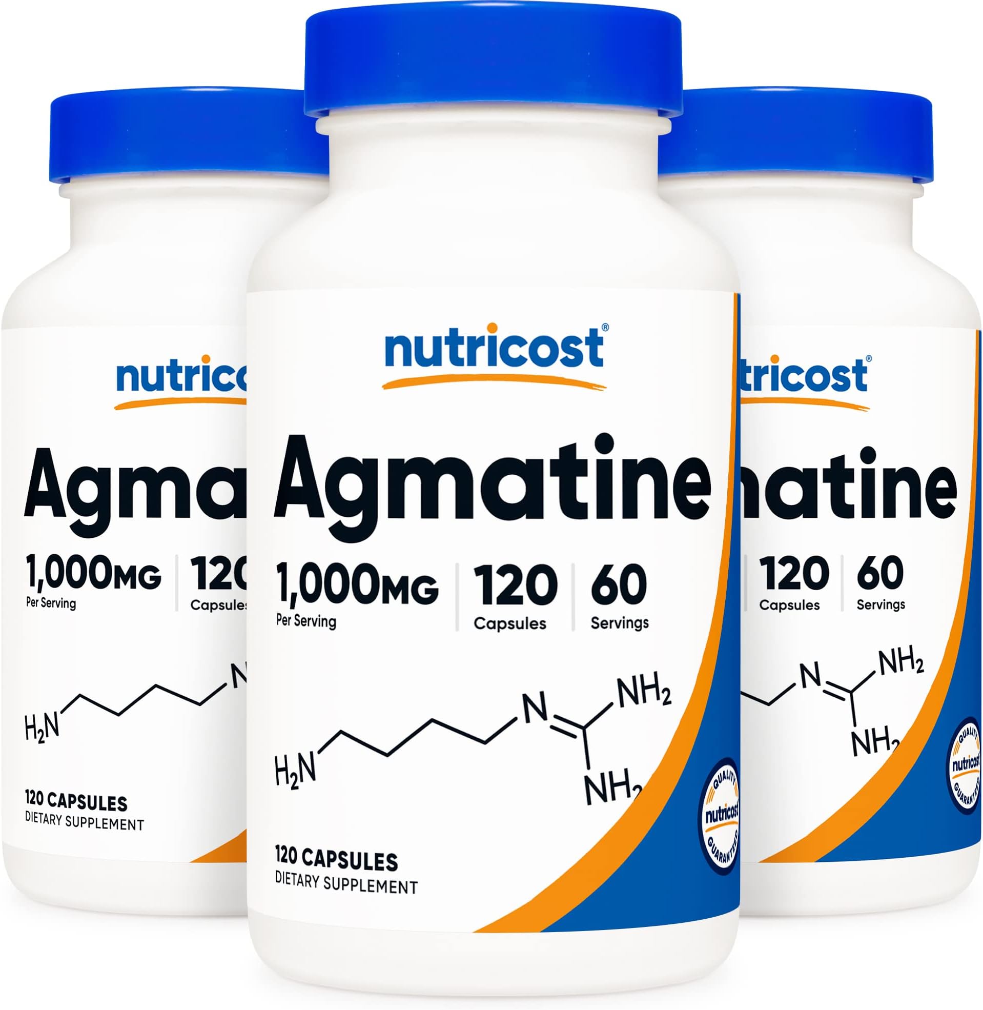 Amazon.com: Nutricost Agmatine Sulfate 1000mg, 120 Capsules (3 Bottles) - Gluten Free, Non GMO ...