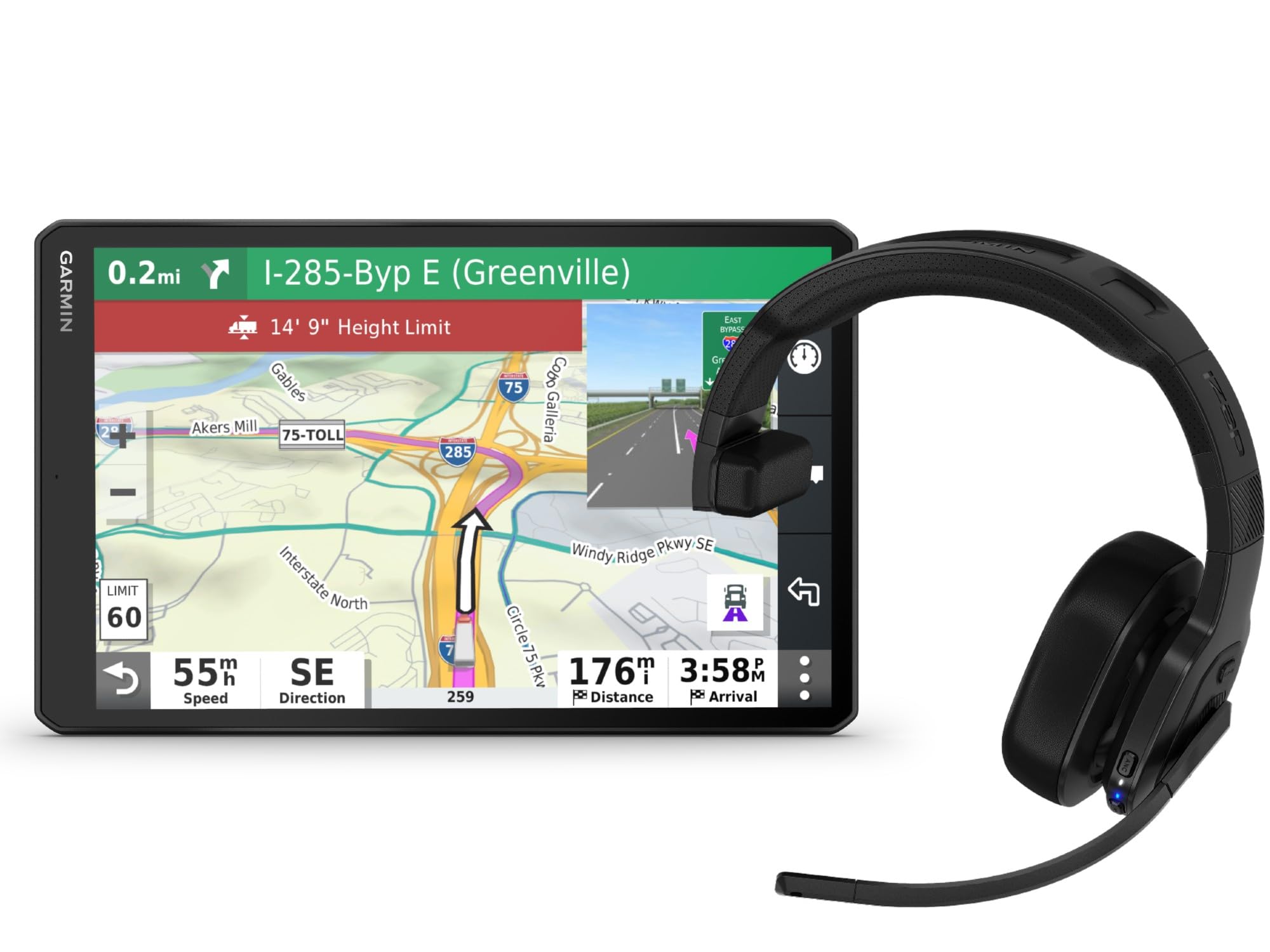 Amazon.com: Garmin dezl OTR1000 Headset Bundle: Garmin dezl OTR1000 ...