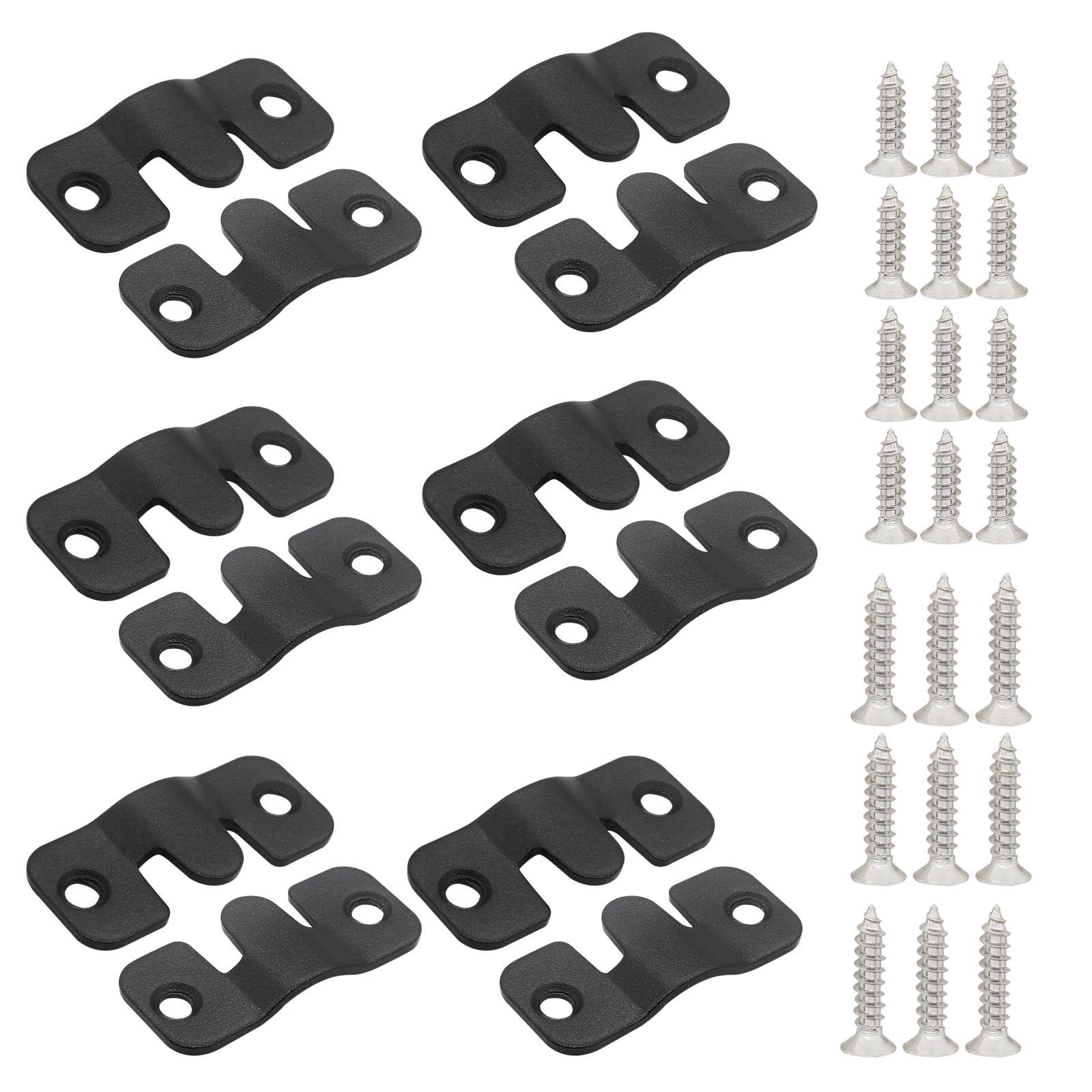 Snapklik.com : LifCratms 6 Pairs Flush Mount Bracket, 44 X 19mm ...