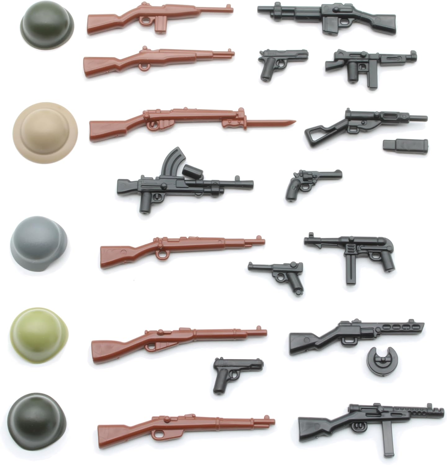 BrickArms WW2 Weapon Set, Compatible with Clamping Block Figures, Set ...