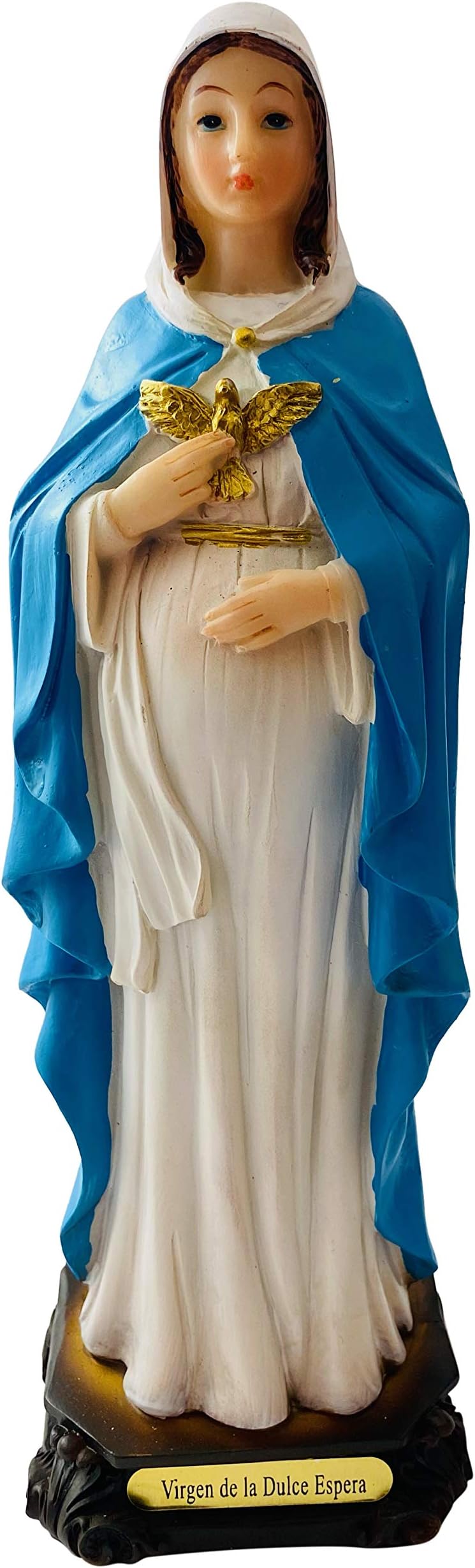 Amazon.com: Virgin Mary Statue - Pregnant Mary Olive Wood Figurine Hand ...