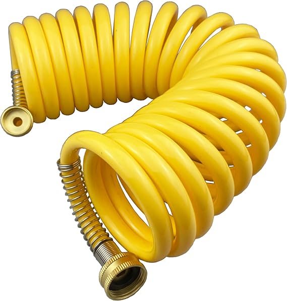 Amazon.com : Darnassus Heavy-duty PU Coil Hose, Self-Coiling Garden ...