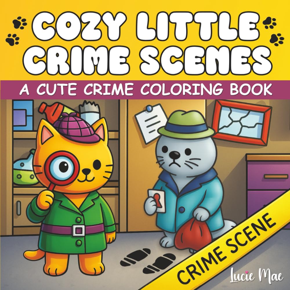 Amazon.com: Cozy Little Crime Scenes: A Cute and Comedic Coloring Book ...
