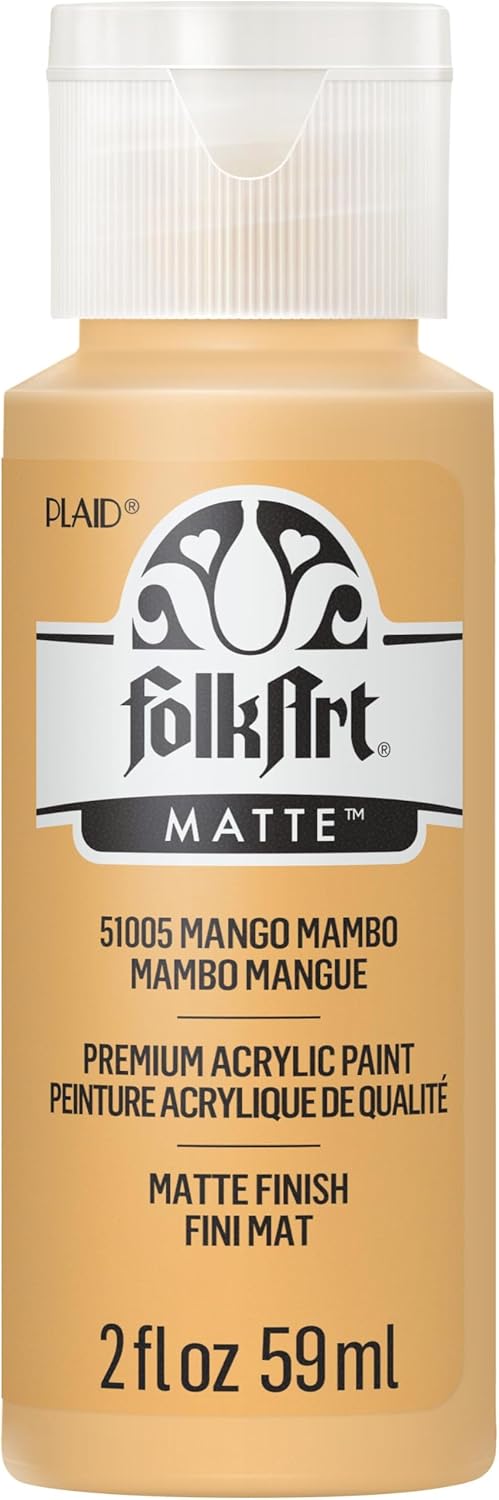 Amazon.com: FolkArt Acrylic Craft Paint, Mango Mambo 2 fl oz Premium ...