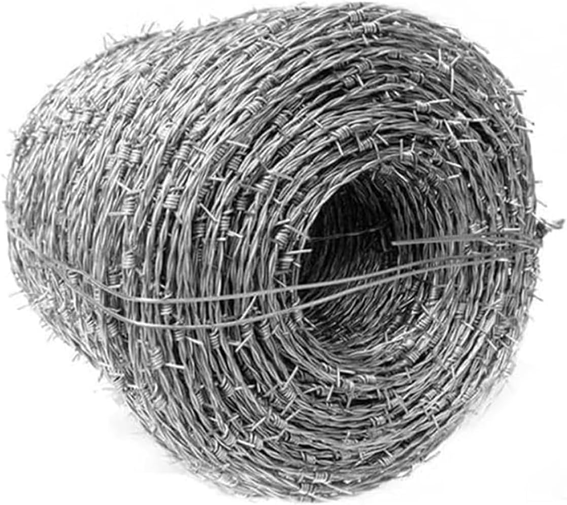 Barbed Double Steel Wire Roll, Outdoor Garden Farm Galvanized Steel ...