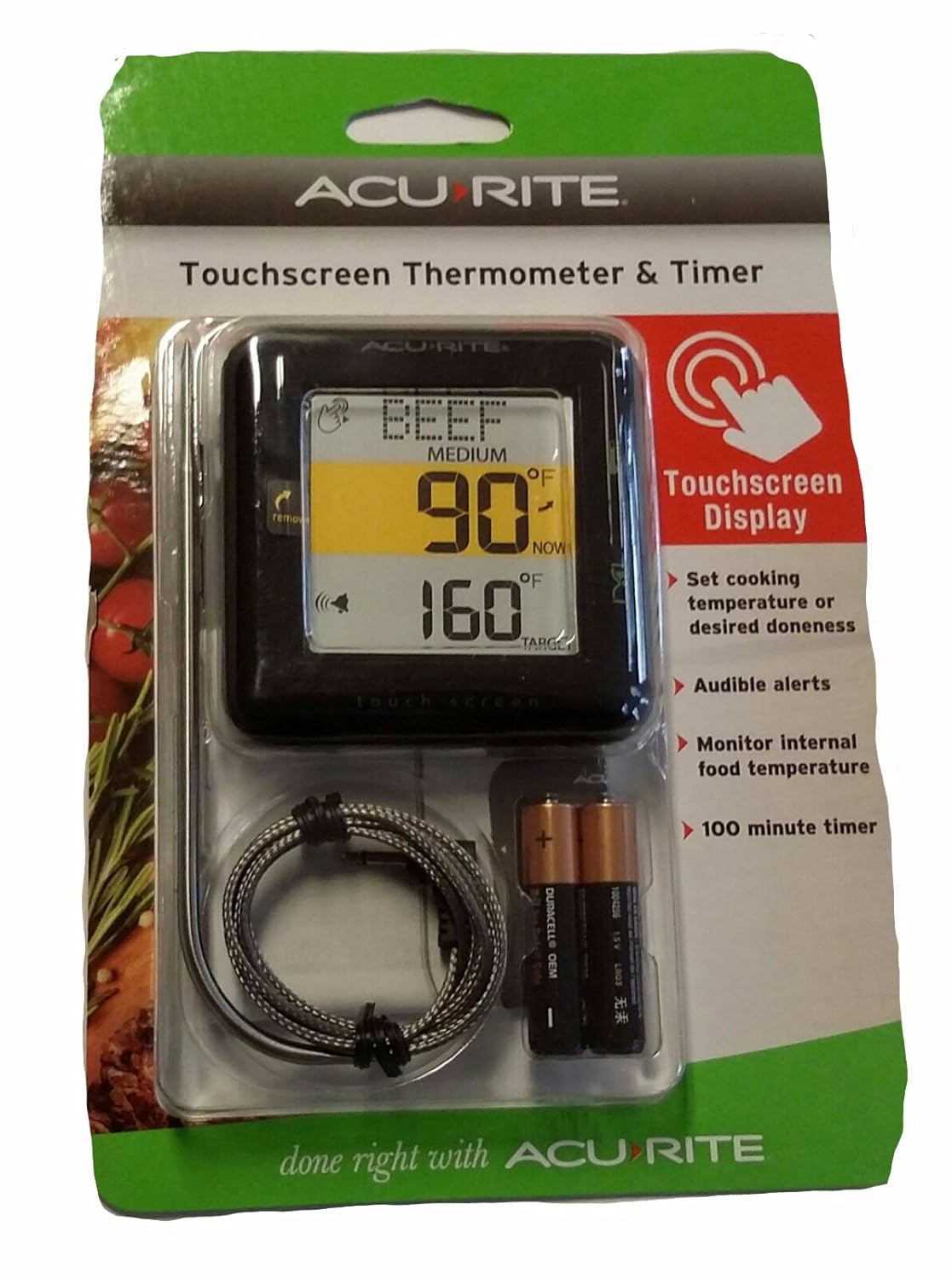 Amazon.com: ACU-RITE Touchscreen Thermometer and Timer : Patio, Lawn ...