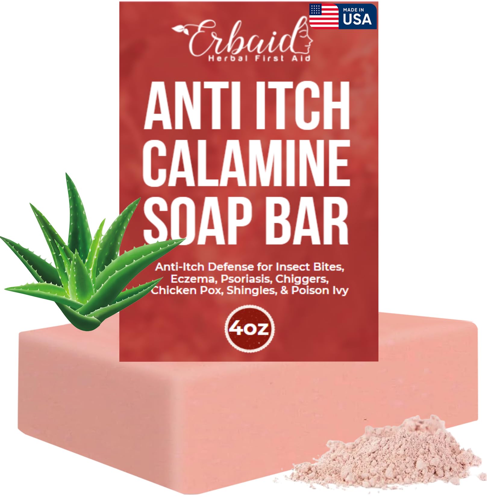 Amazon.com : Calamine Soap Bar for Itching – All Natural Instant Itch ...