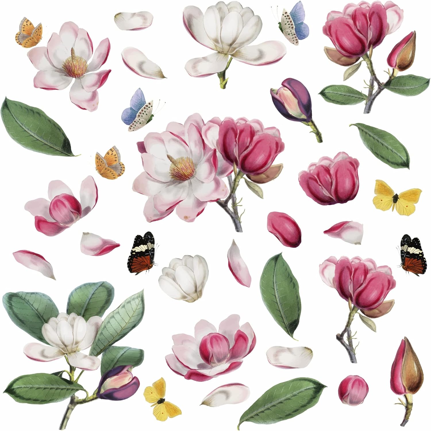 Magnolia Rub on Stickers, 6 x 6 inch Sheet - Dry Rub-On/Off Transfers ...