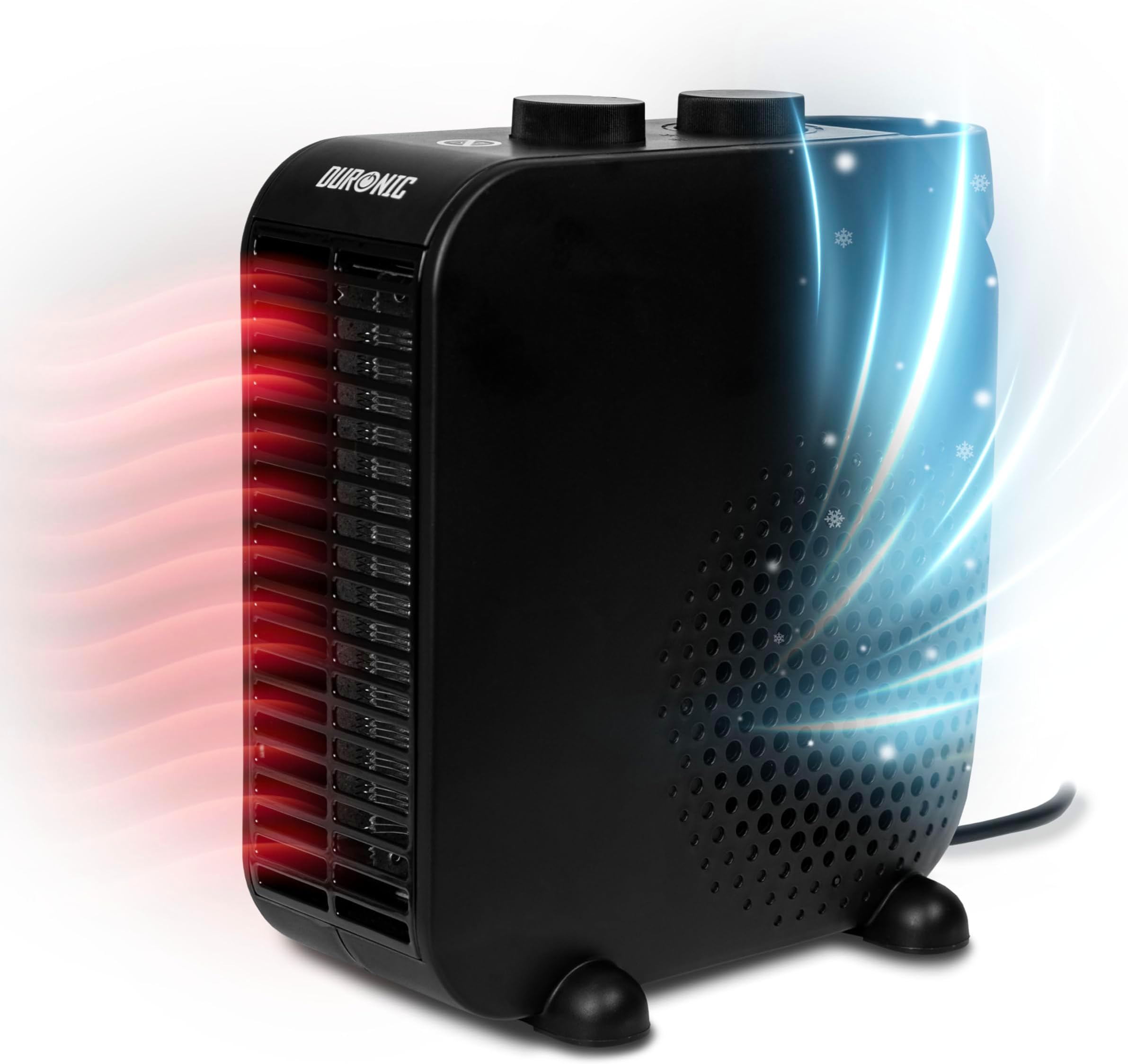 Duronic Electric Fan Heaters HV21 BK Adjustable Space Heater and ...