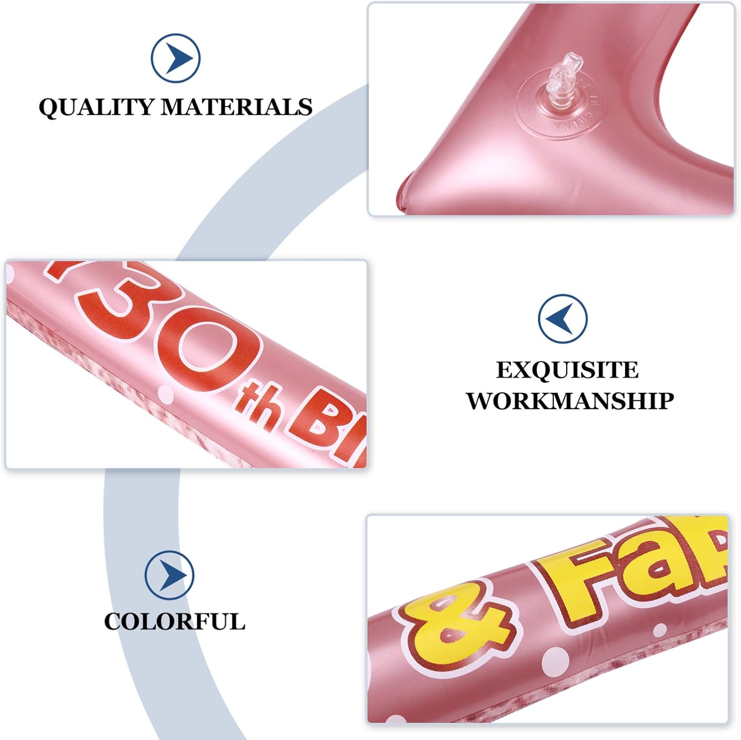 Amosfun Inflatable Picture Frames Funny Picture Selfie Frame 30th ...