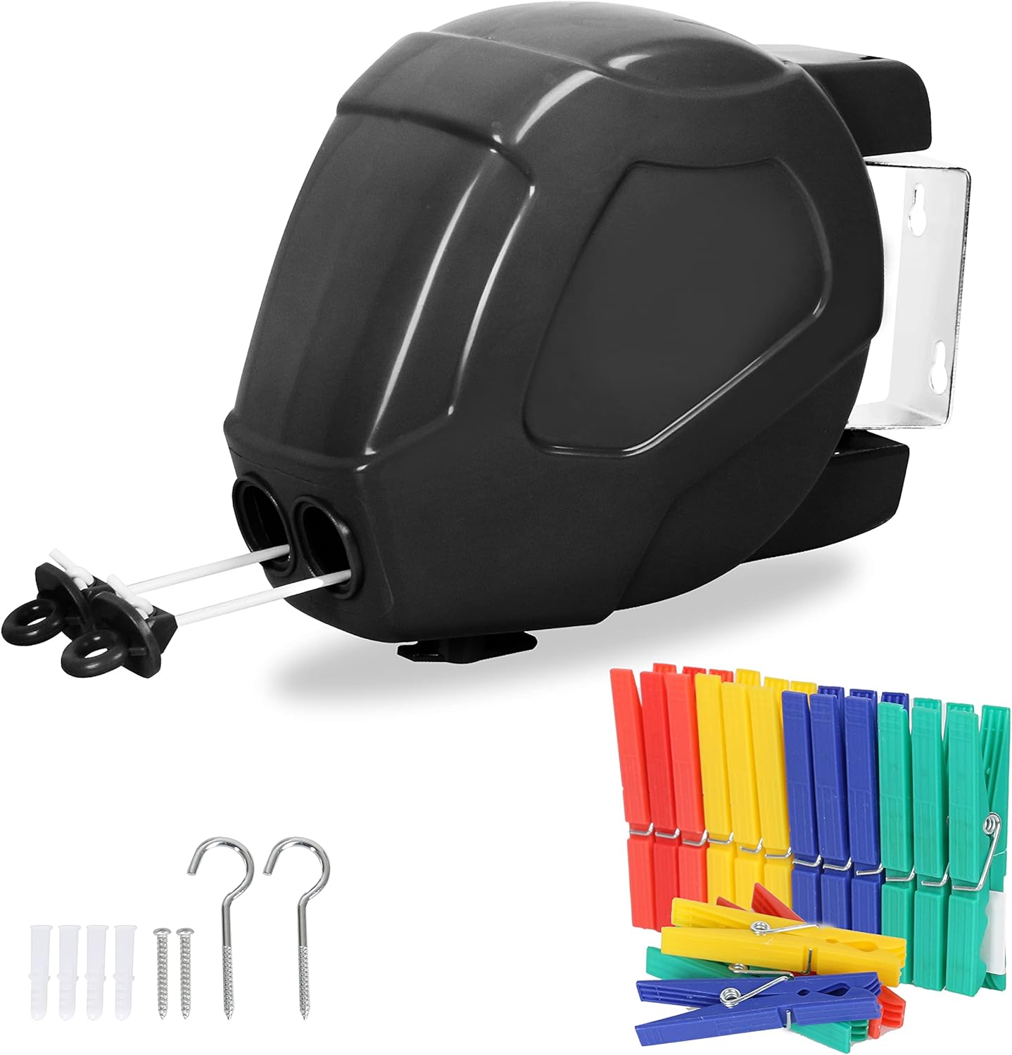 Amazon.com: ZOES HOMEWARE Retractable Clothesline Outdoor| 2x49 Feet ...