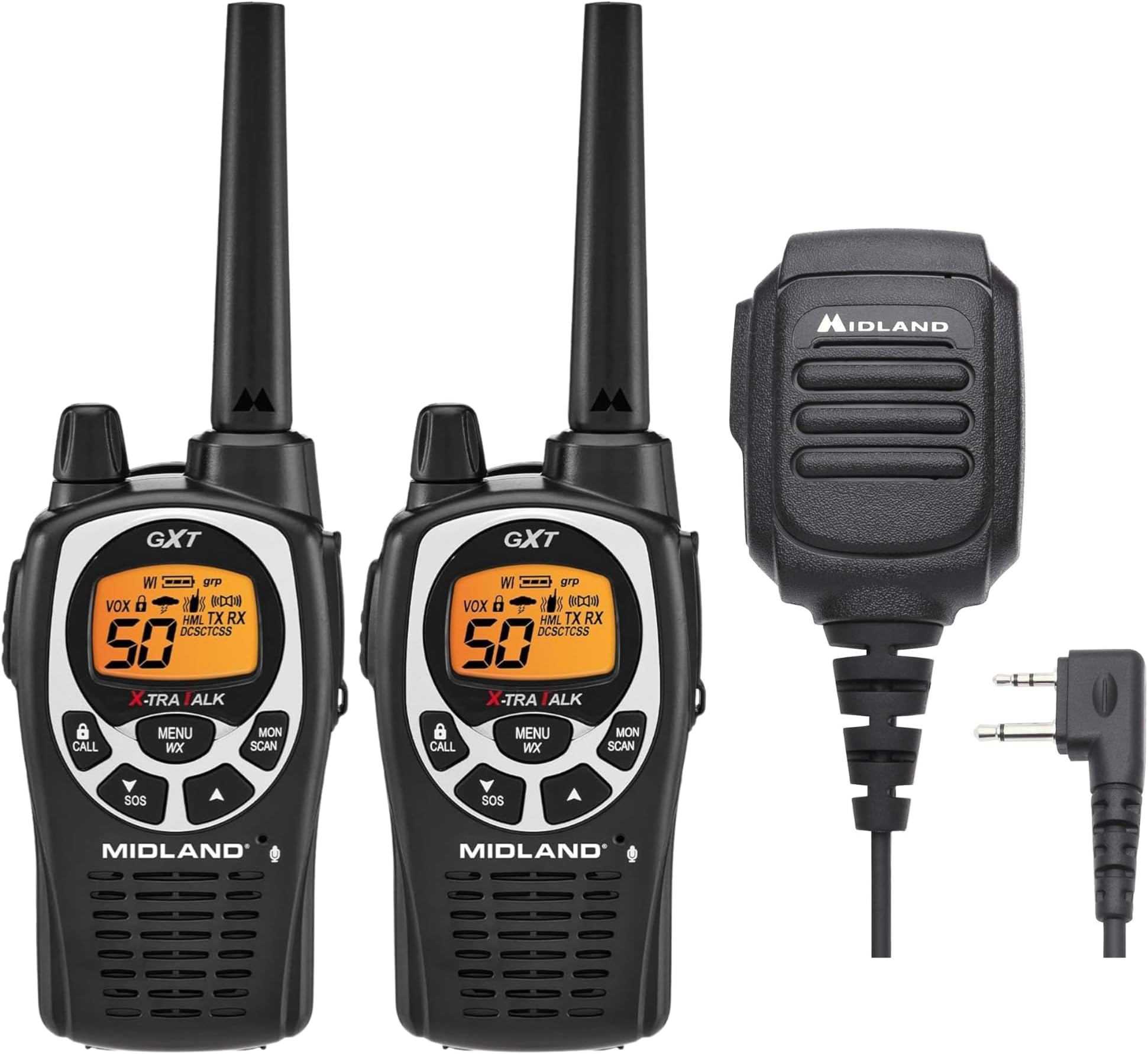 Amazon.com: Midland GXT1000 GMRS Radio Walkie Talkie with Shoulder ...