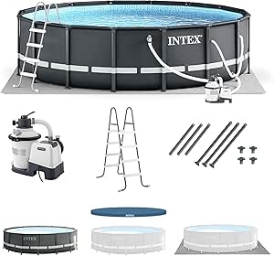 Amazon.com: Intex Ultra XTR Frame 14' x 42" Round Above Ground Outdoor ...