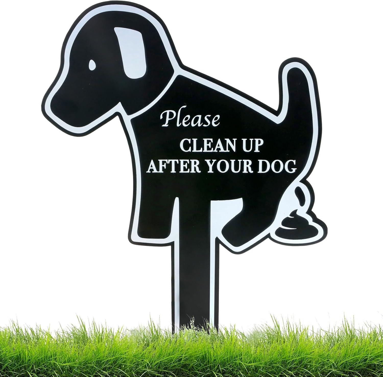 Amazon.com : Handook No Dog Poop Signs for Yard, Clean Up After Your ...