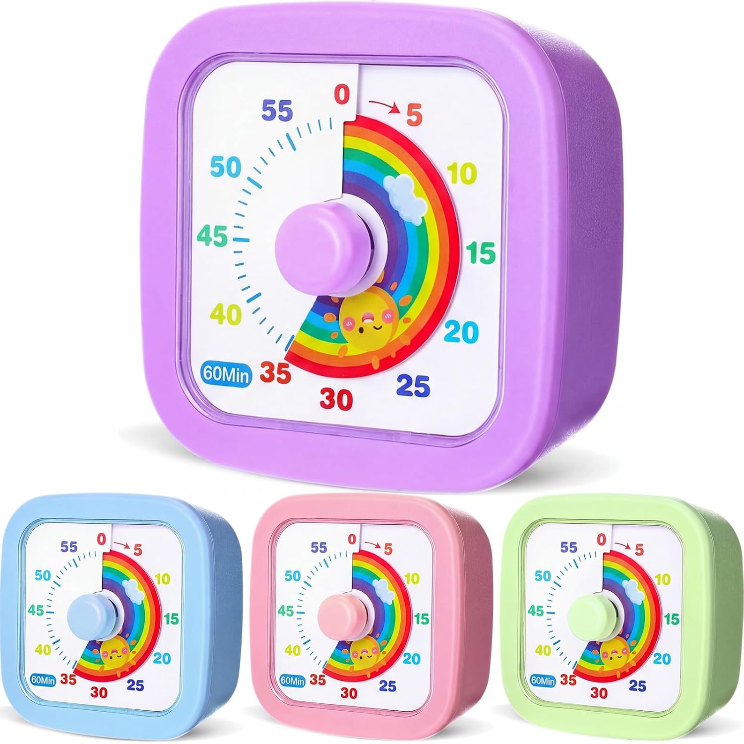 Amazon.com: AmazingSpark 4 Pack Visual Timer 60 Minute Countdown Timer ...