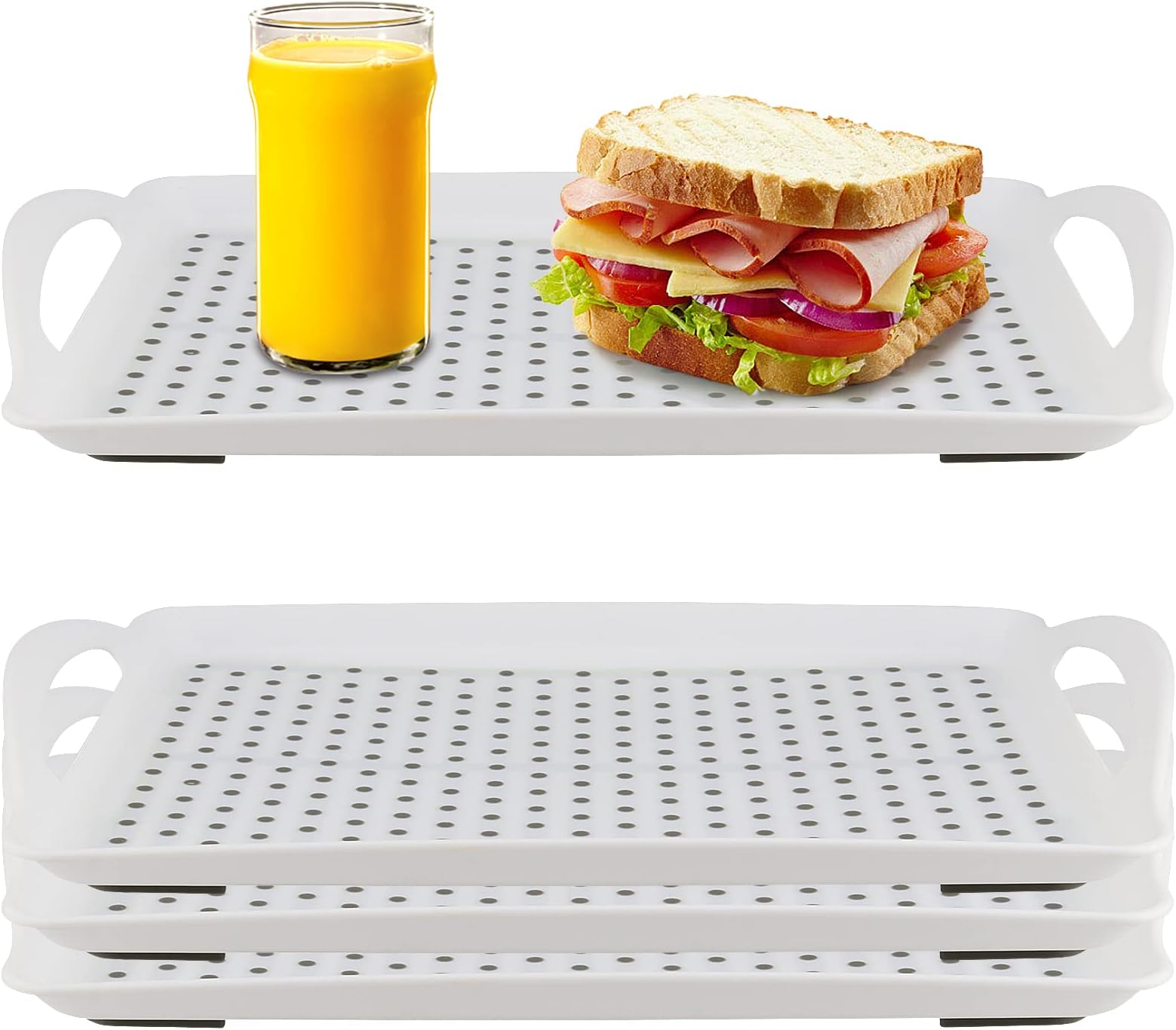 Amazon.com | HOIGON 4 Pack 16.5 x 11.4 x 1.6 Inch Anti-Slip Food ...
