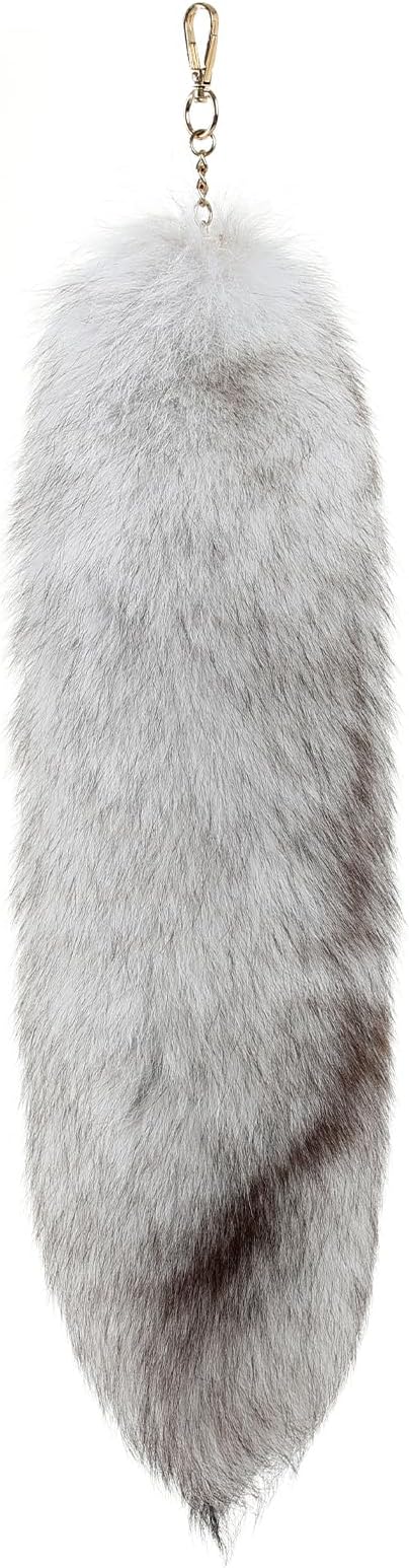 Iivos Fluffy Therian Tail Keychain - Soft Fur, Realistic Colors ...