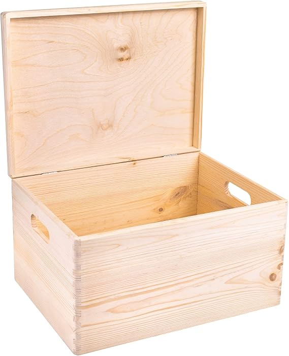 Creative Deco XXL Grote Houten Doos Opberg-Kist | 40 x 30 x 24 cm ...