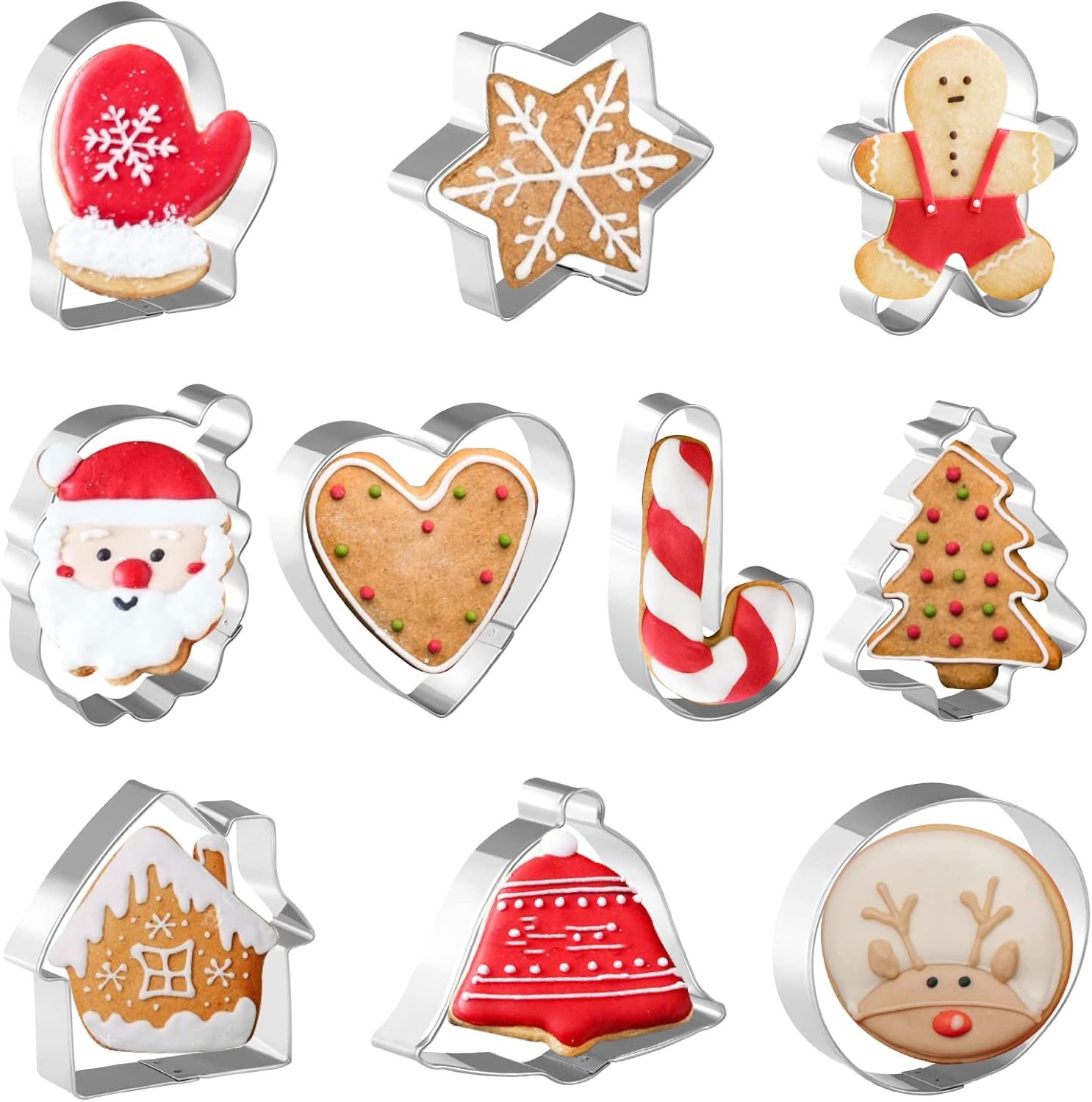 10 PCS Christmas Cookie Cutter Set - Gingerbread Nepal | Ubuy
