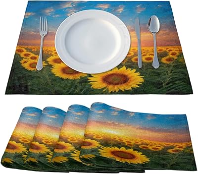 Amazon.com: Tegeme 16 Pieces Sublimation Blank Placemats Mats White ...