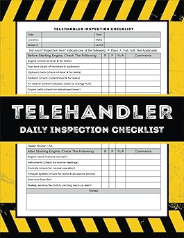 Telehandler Daily Inspection Checklist: Telescopic Handler Pre-Start ...