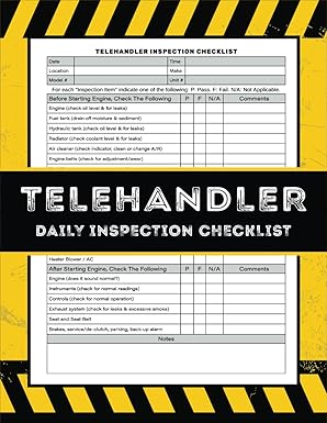 Telehandler Daily Inspection Checklist: Telescopic Handler Pre-Start ...