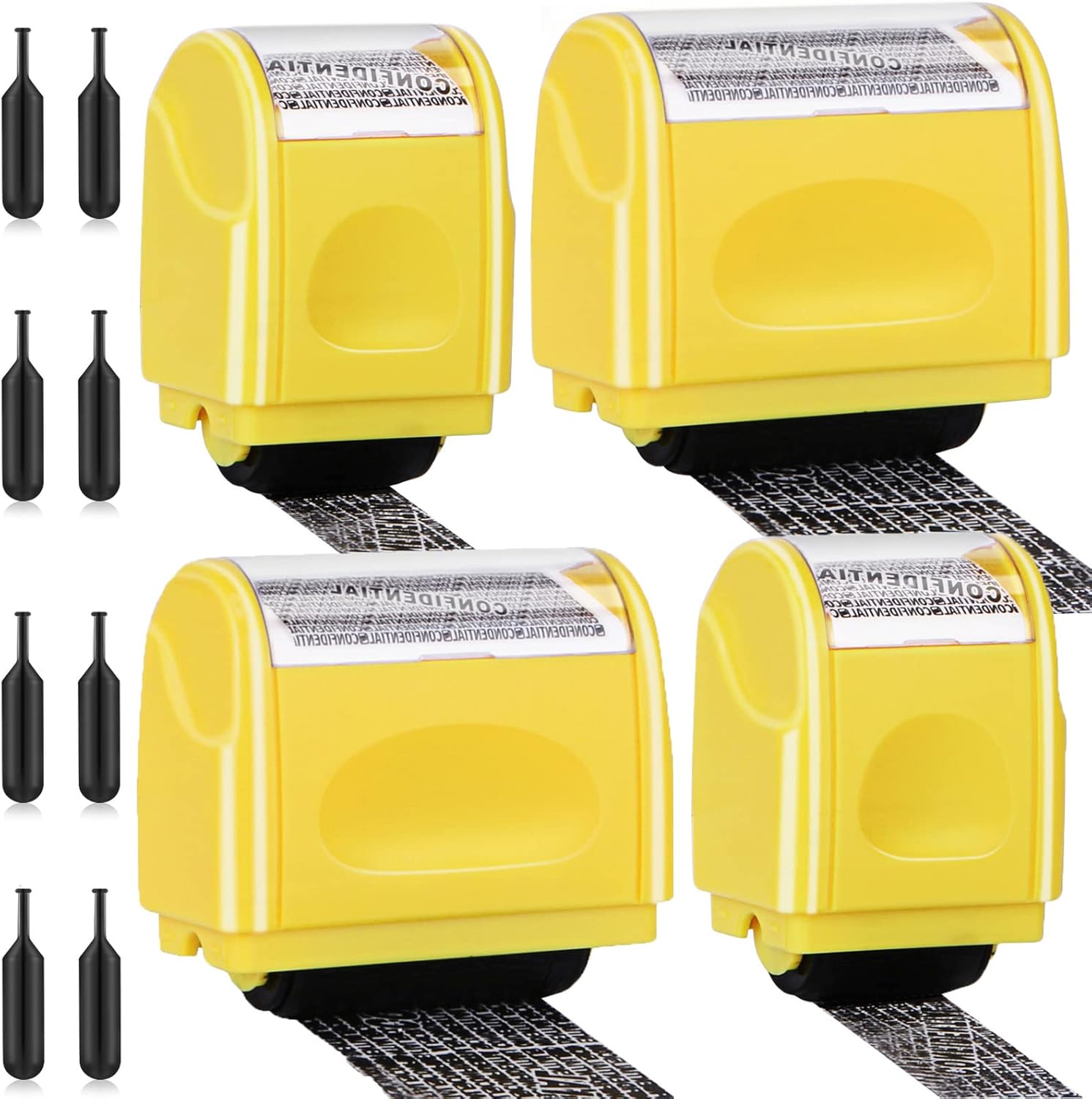 Amazon.com: 4 Pack Identity Theft Protection Roller Stamp with 8 ...