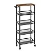 Amazon Basics 5-Shelf Medium Storage Unit on 4-inch Casters with Height ...