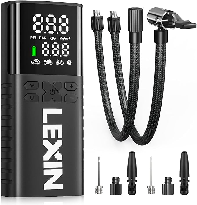 Amazon.com: LEXIN P4 Bike Pump, Electric Bicycle Pump with Digital ...