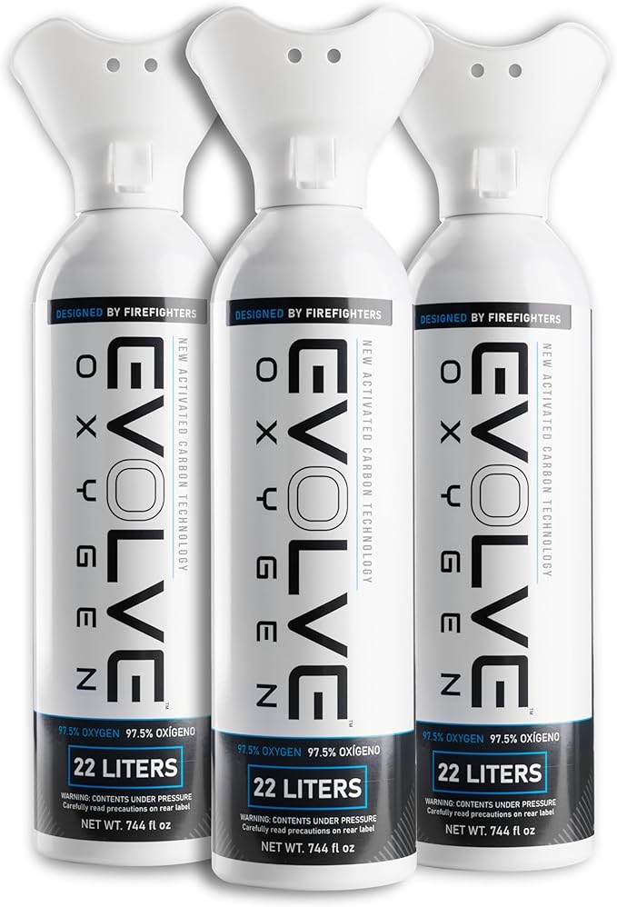 Amazon.com: EVOLVE 22-Liter Pure Oxygen Canister with Breathing Mask ...