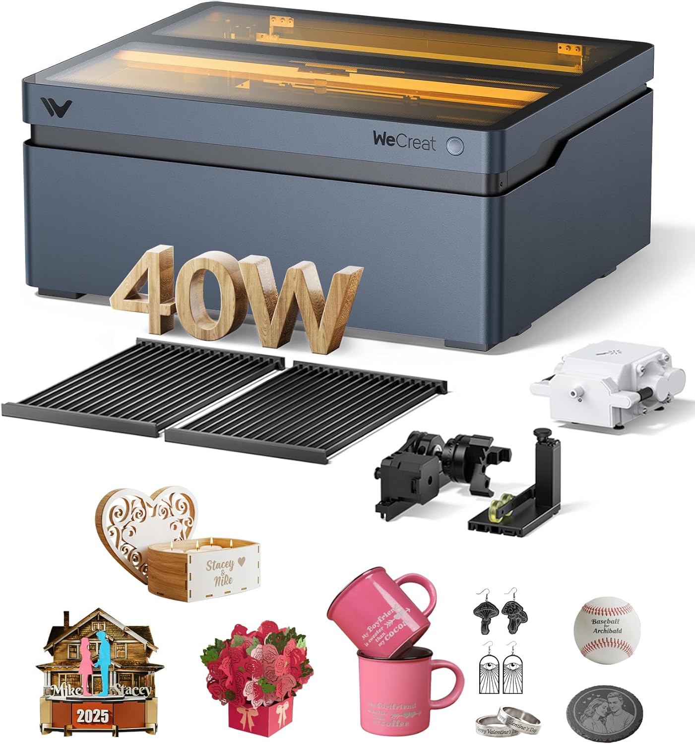 Amazon.com: WECREAT Vision 40W Laser Engraver, Diode Desktop Laser ...