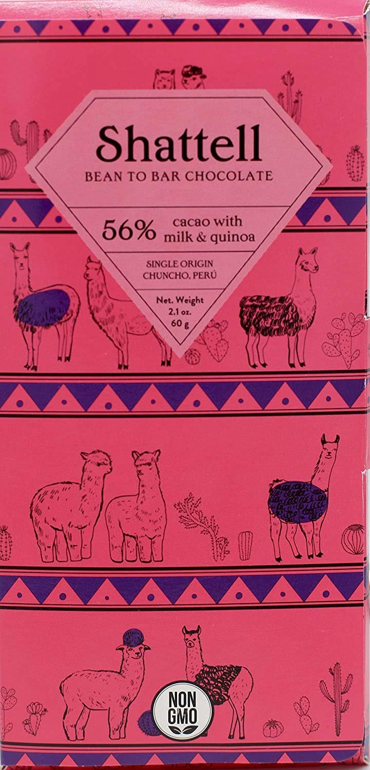 Buy Shattell Milk Chocolate Bar with Chuncho Cacao and Puffed Quinoa ...