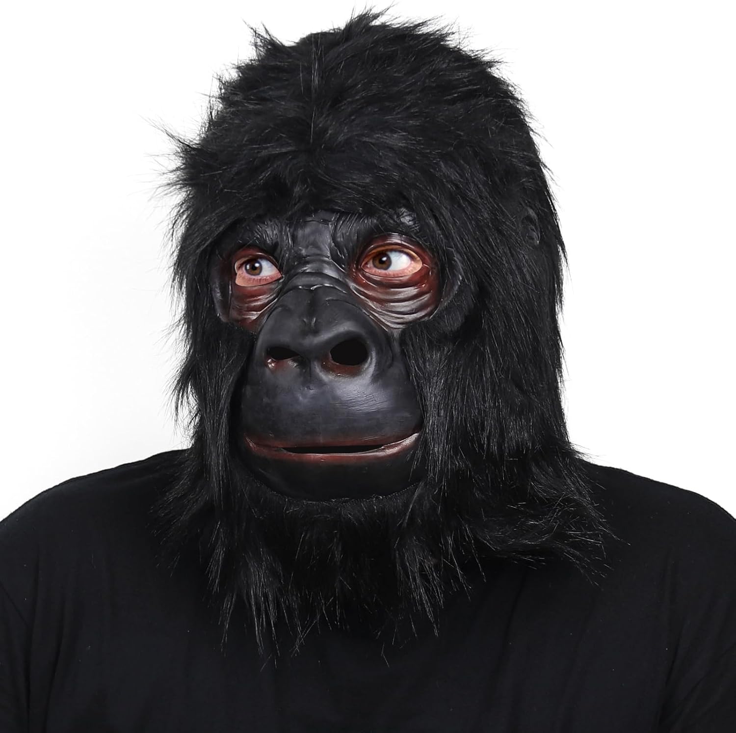 Amazon.com: Gorilla Mask Adult Black Monkey Head Mask Funny Animal ...